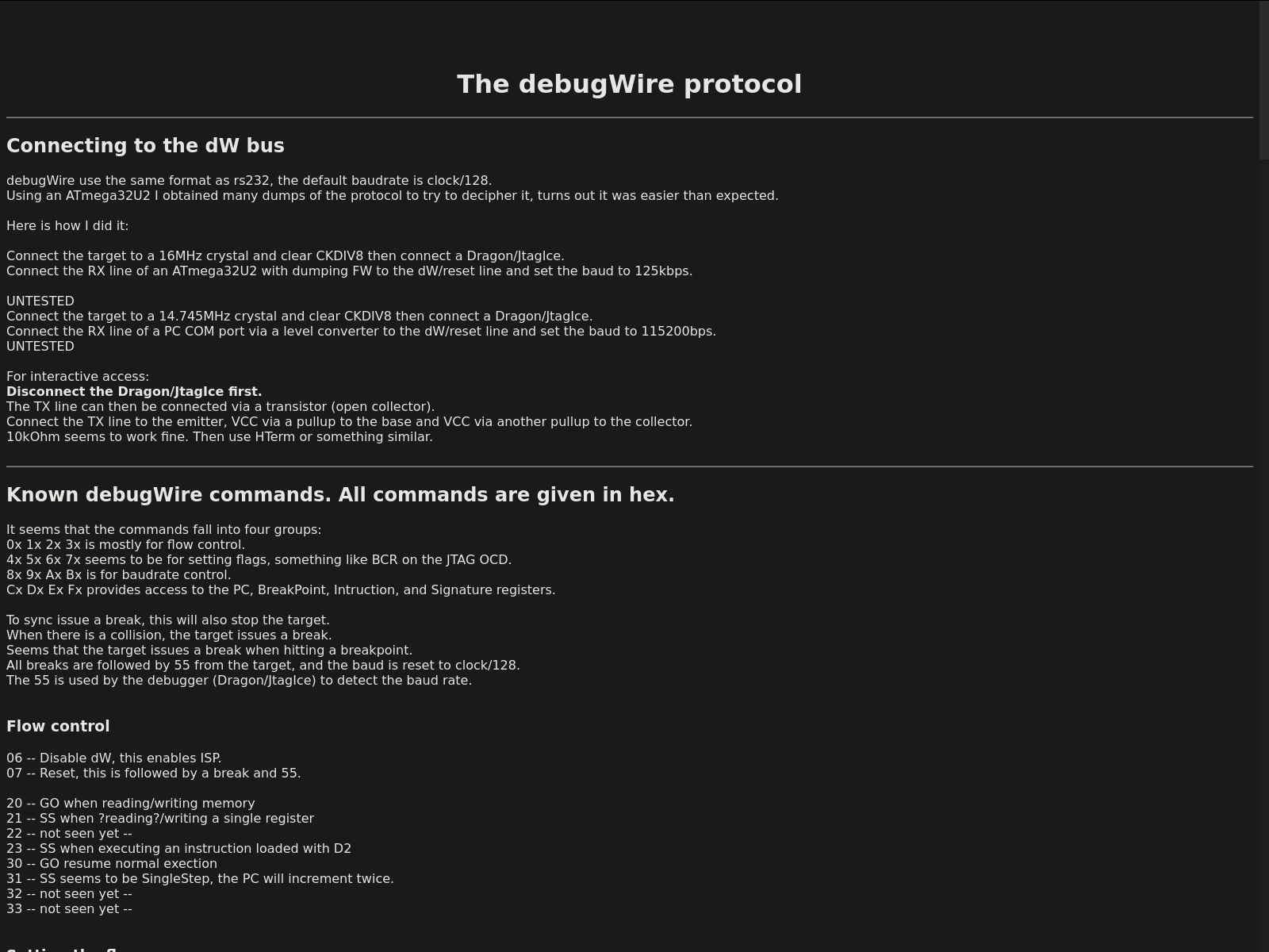 Reverse engineering debugwire – geekabit